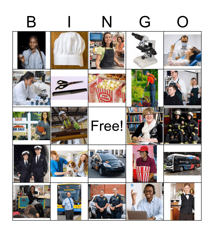 Jobs Bingo Card