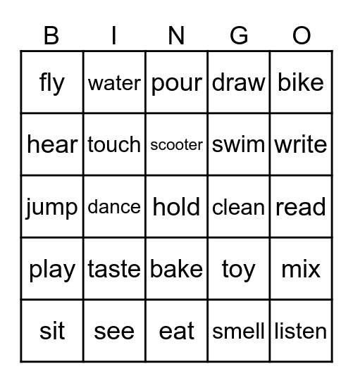 Reading Unit 1~6 Bingo Card