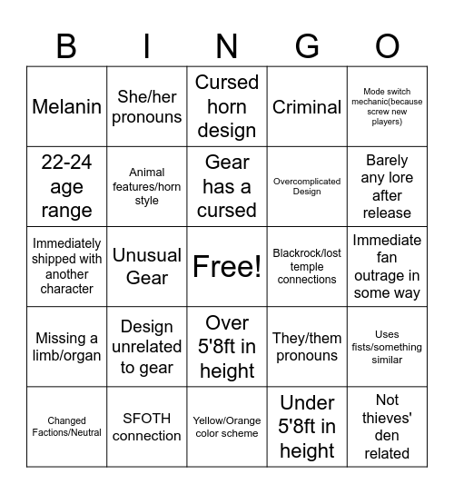 Phighter 16 Trailer Release Bingo Card Phighter 16 Trailer Release Bingo Card