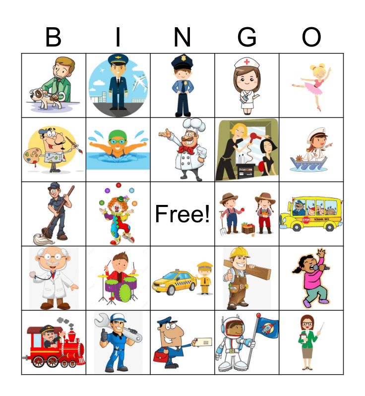 JOBS Bingo Card