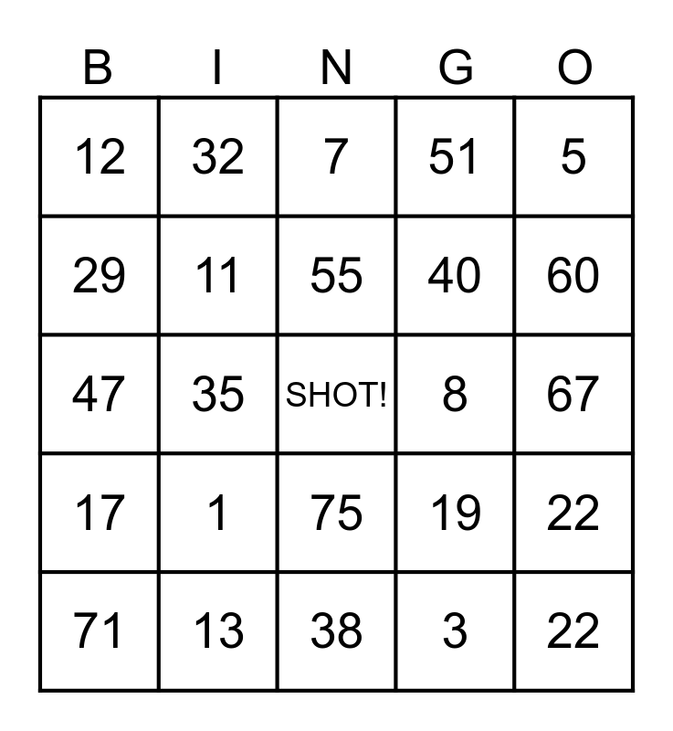 BENNY 30 ÅR Bingo Card