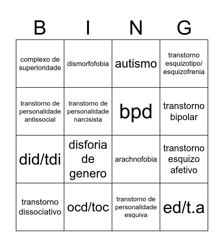 Untitled Bingo-psychward Bingo Card