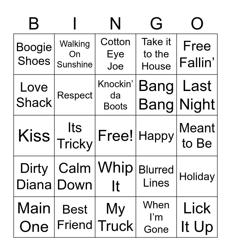 COVER “”””” Bingo Card