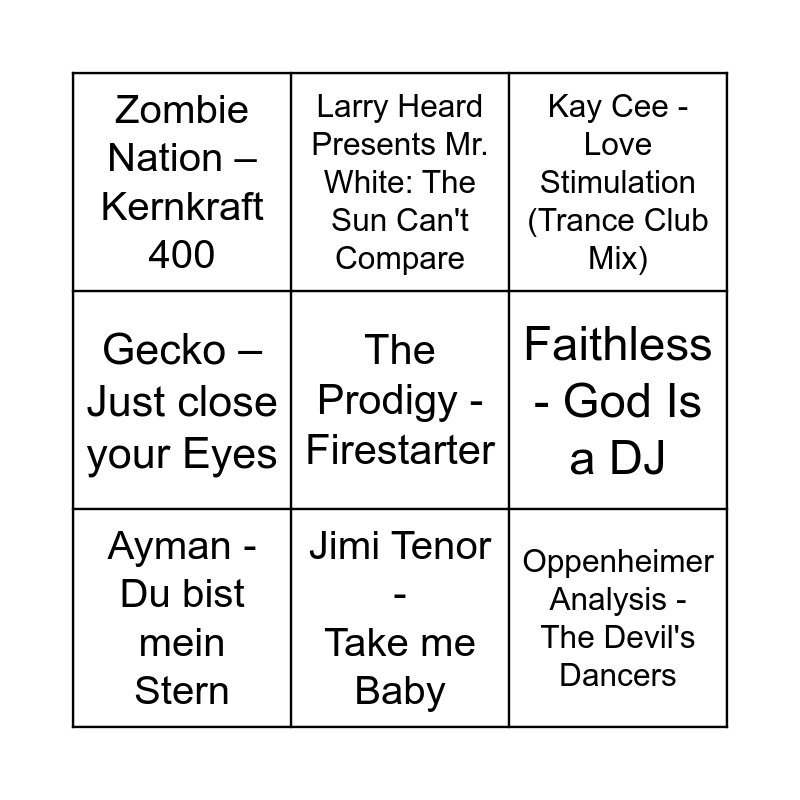 Maxi's Maximal Edition Bingo Card