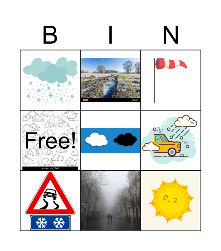 Che tempo fa? Bingo Card