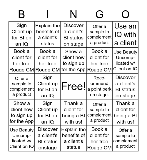 BI BINGO Card