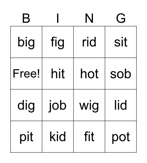 Beginner Bingo!! Bingo Card