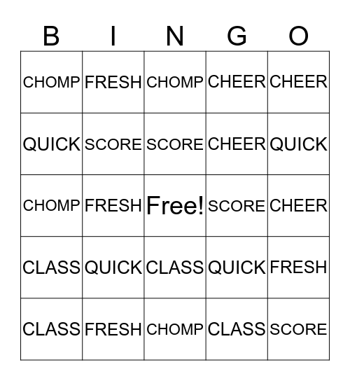 School-Wide Expectations Bingo Card