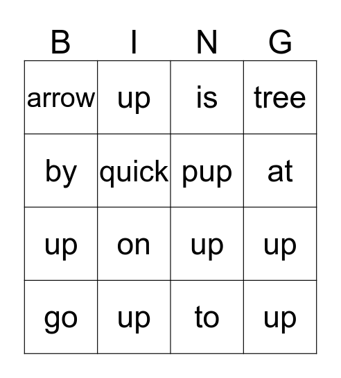 Ben Bingo Card
