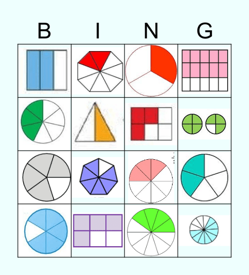 BINGO DE FRACCIONES Bingo Card