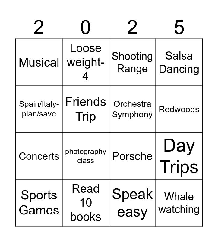 Elsa Bingo Card