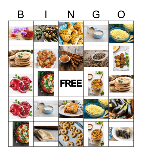 Cooking Bingo Card