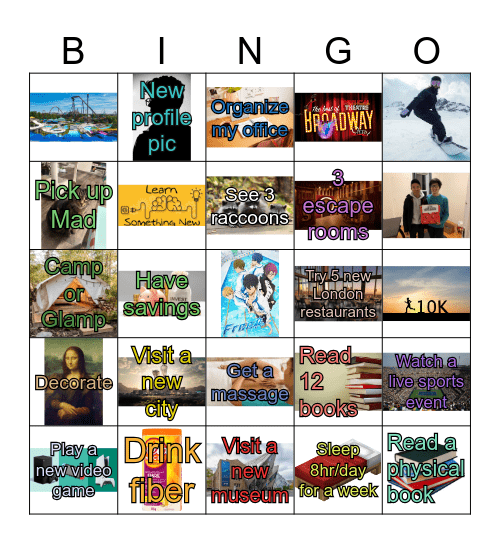 Kevin 2025 Bingo Card