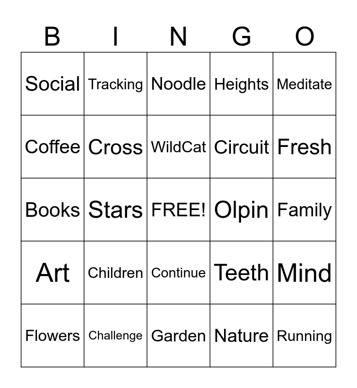 QR Code Bingo Card