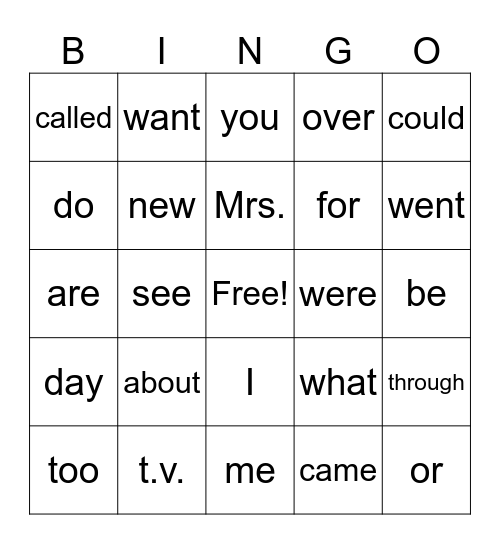 35 Bingo Card