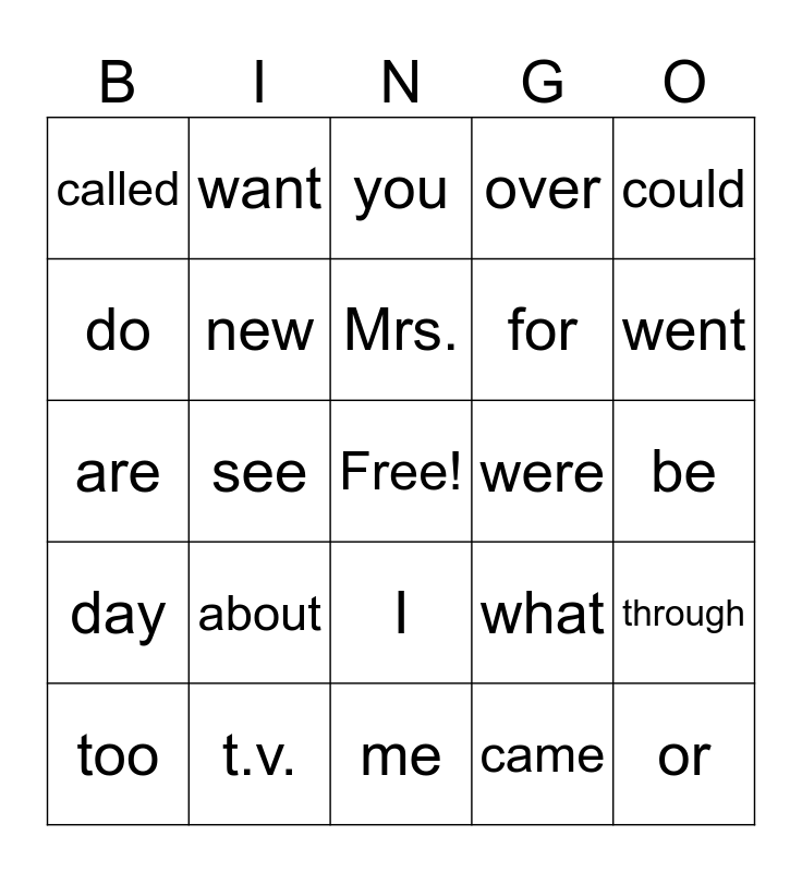 35 Bingo Card