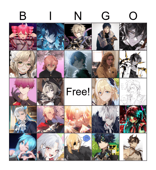 Favorite Character Bingo Card
