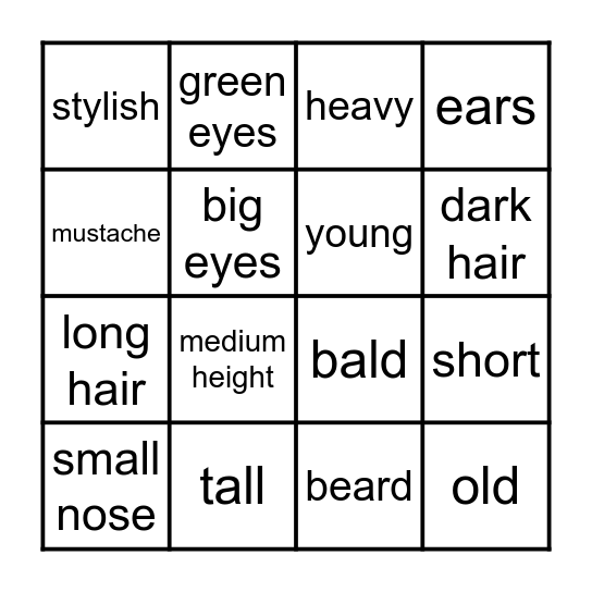 BINGO CHART Bingo Card