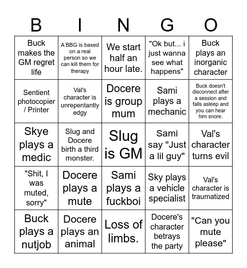 Happy Friday Friend's Bingo Card
