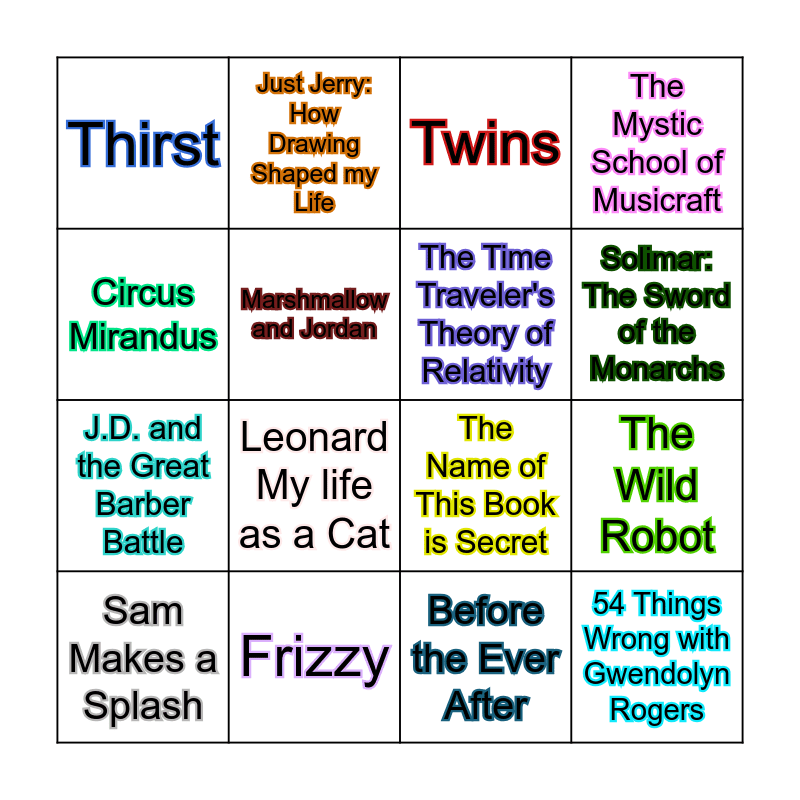 OBOB 2024-2025 Bingo Card