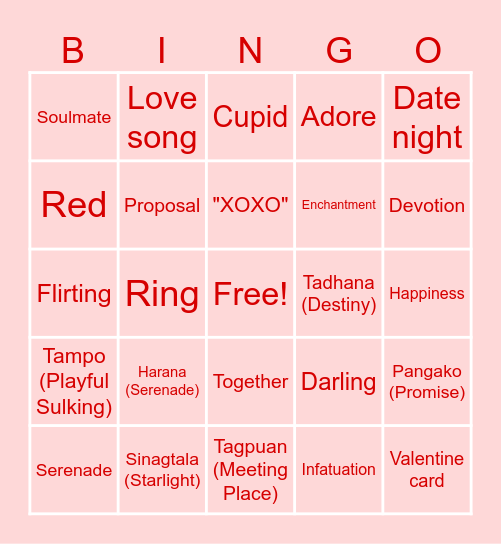 MWO Heart Health Valentine's Bingo Card