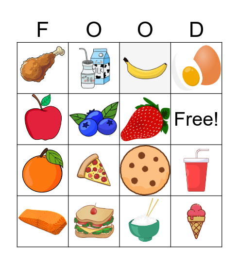 Food! Bingo Card