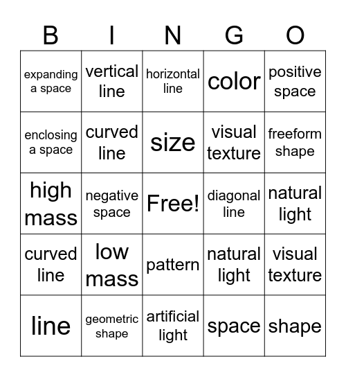 design bingo Card