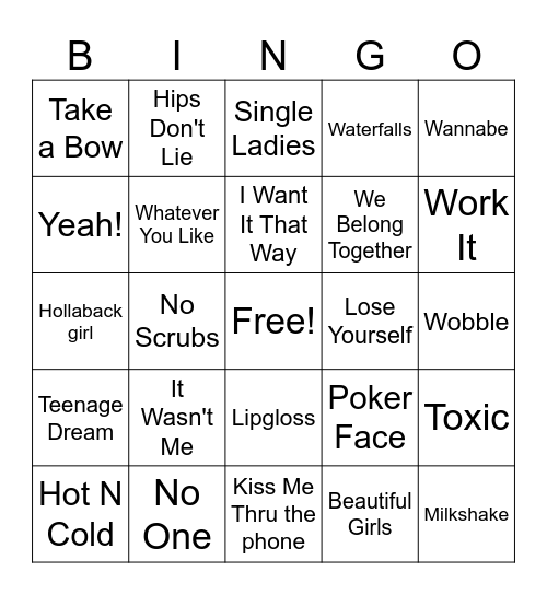 Singo Bingo Card