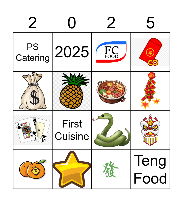 HUAT AH Bingo Card