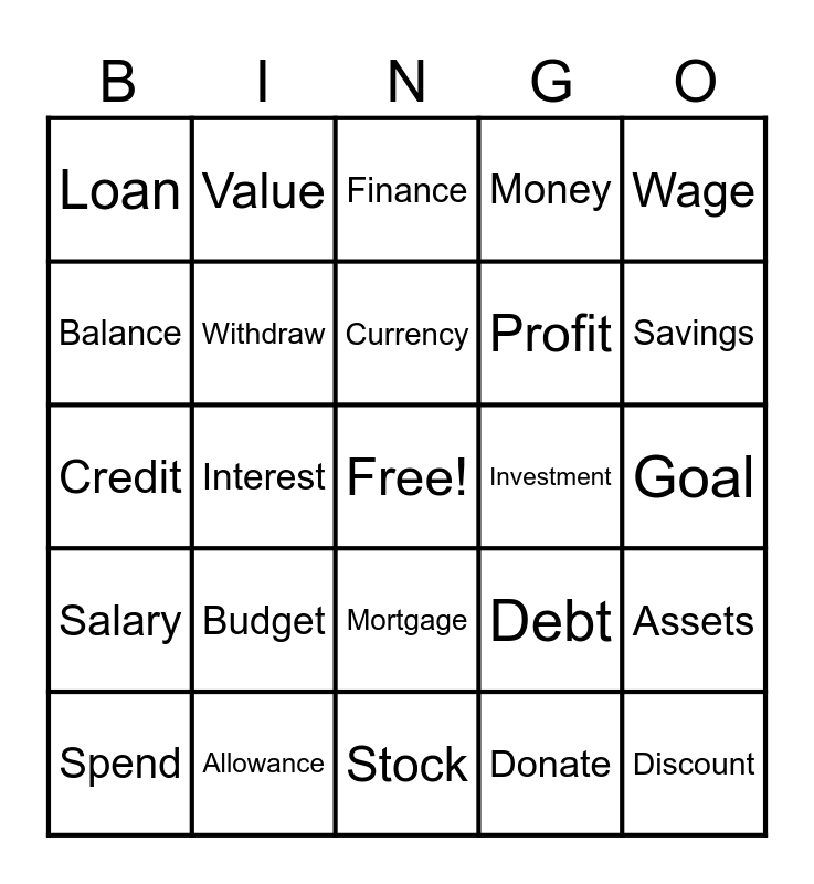 The Joy of Numbers Bingo Card