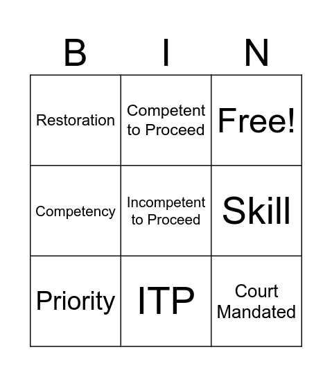 Module 1 Bingo Card