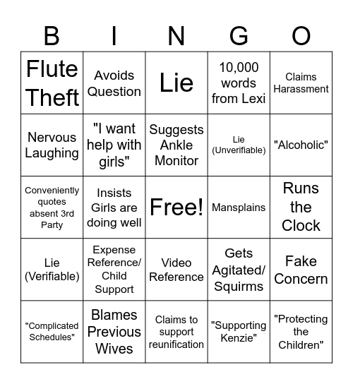 Court with Jefphph Bingo Card