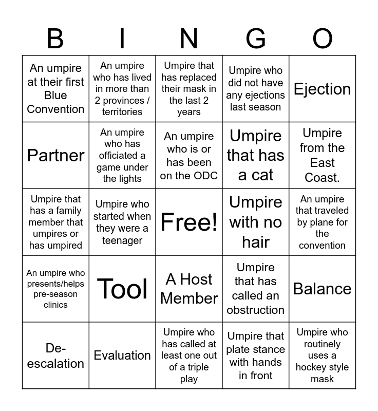 Blue Bingo #14 - EN Bingo Card