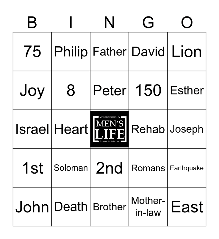 Men's Life ⚔️ Bingo Card