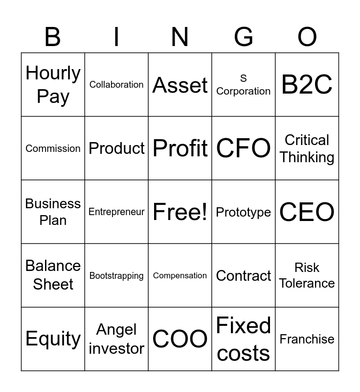 ESB BINGO SHEET Bingo Card