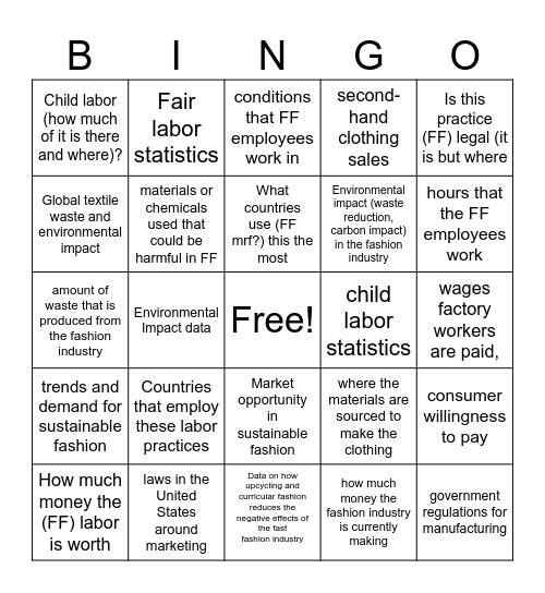 Bradt Carzo Cleinman Mastromarchi Parrottino Bingo Card