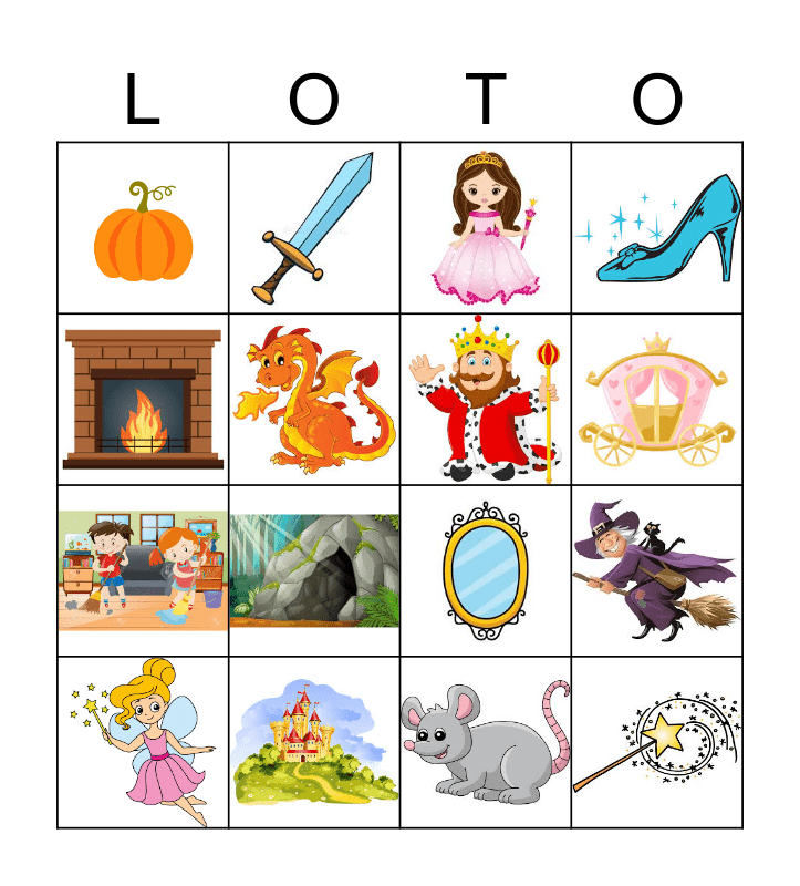 contes de fée Bingo Card