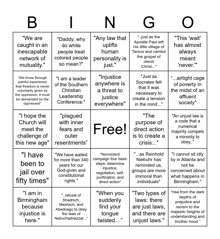 Rhetorical Appeal Bingo Card