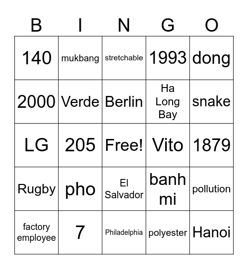 Newspaper Class Bingo Card
