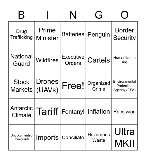 CNN 10 2/5/25 Bingo Card