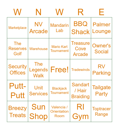 Training Team Bingo Card