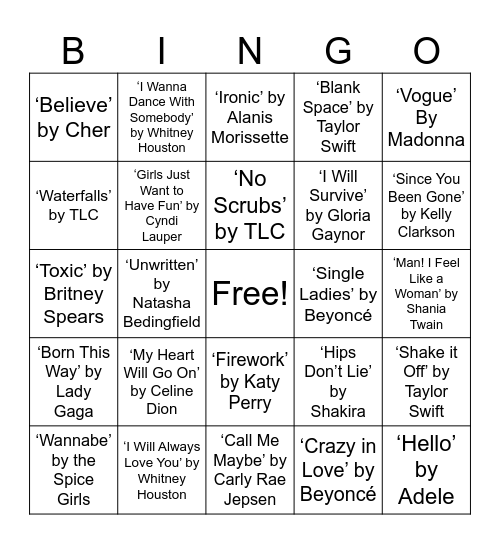 Girl Power Bingo! Bingo Card