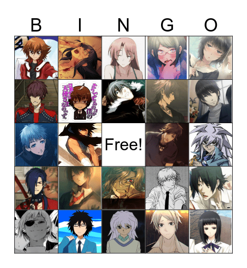 Favorite Characters Bingo Card