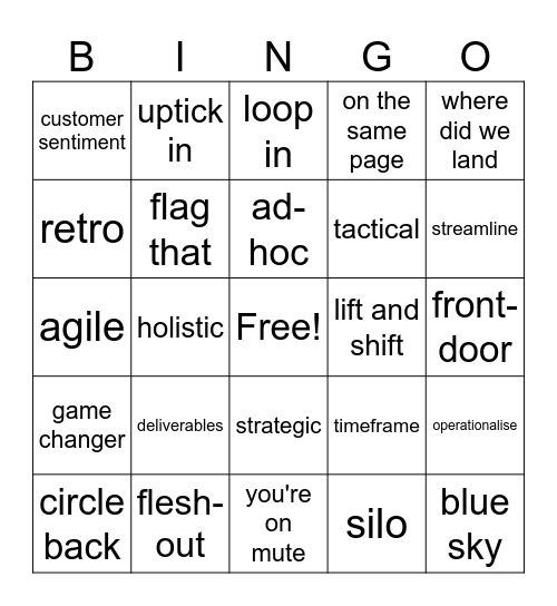 Lingo Bingo Card