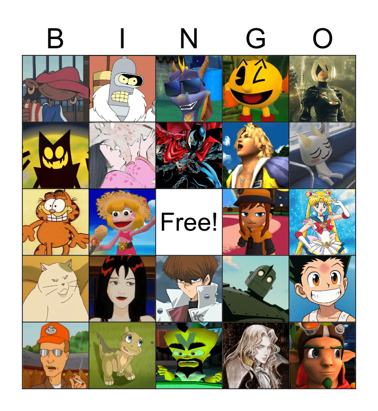 Favorite character bingo Card