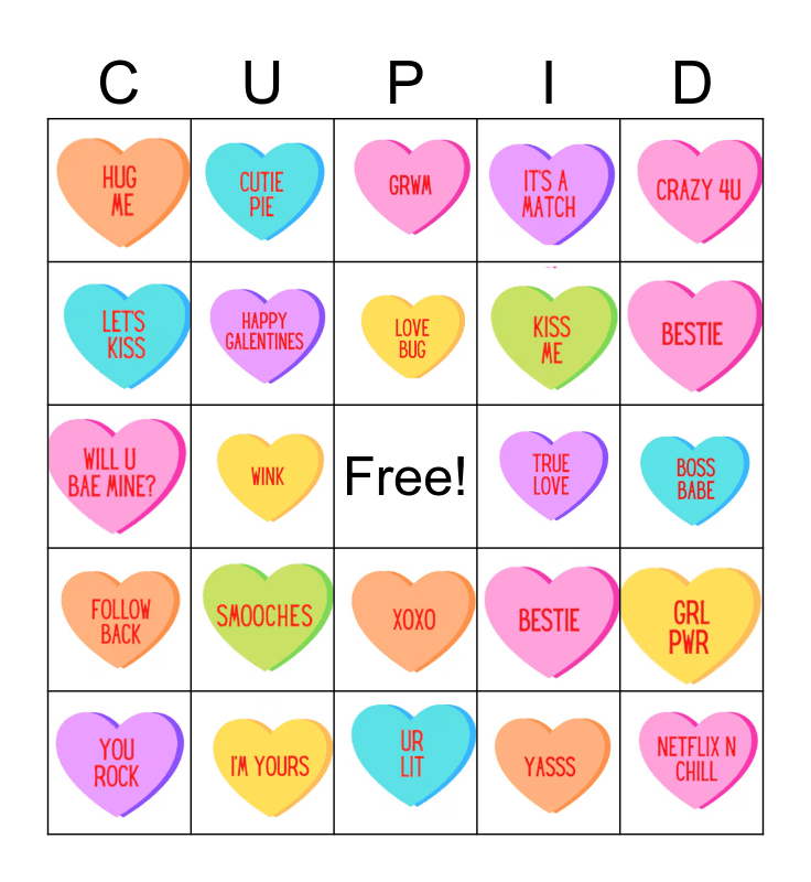 CUPID !! Bingo Card