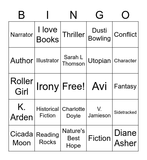 Battle of the Books Bingo Card