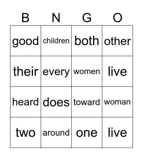 SIPPS Bingo (Lessons 46-55) Bingo Card