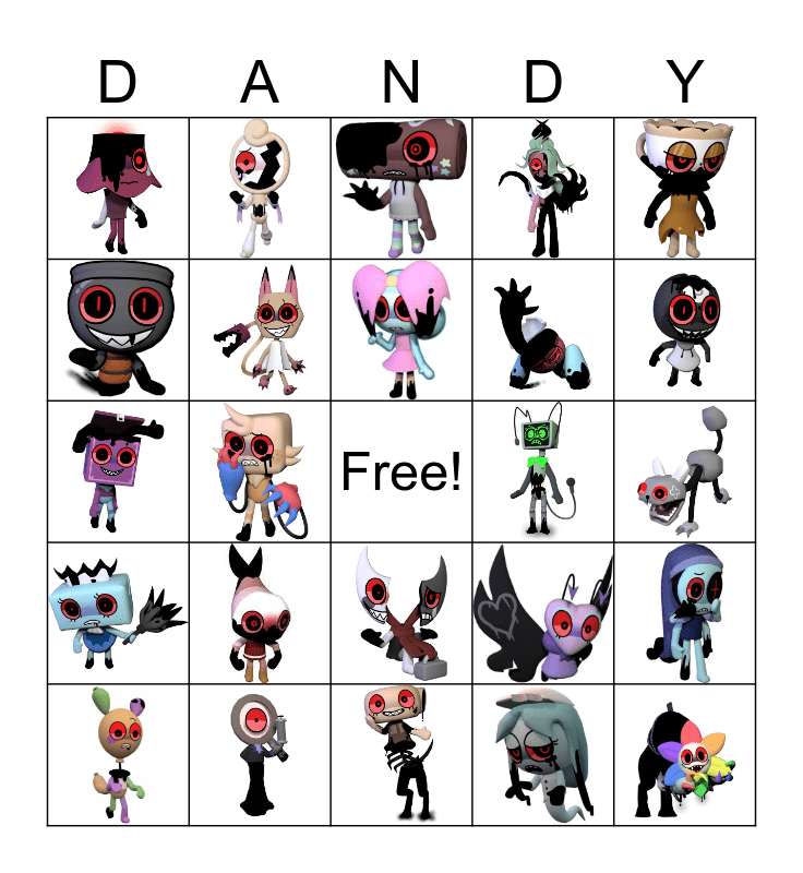 Dandy's World twisters! Bingo Card