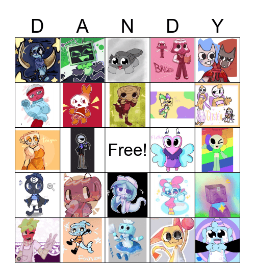 Dandy’s world Bingo Card